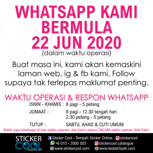 Yes! We're BACK. Buka Tempahan 22 Jun 2020 - Sticker Cool - Tempah ...