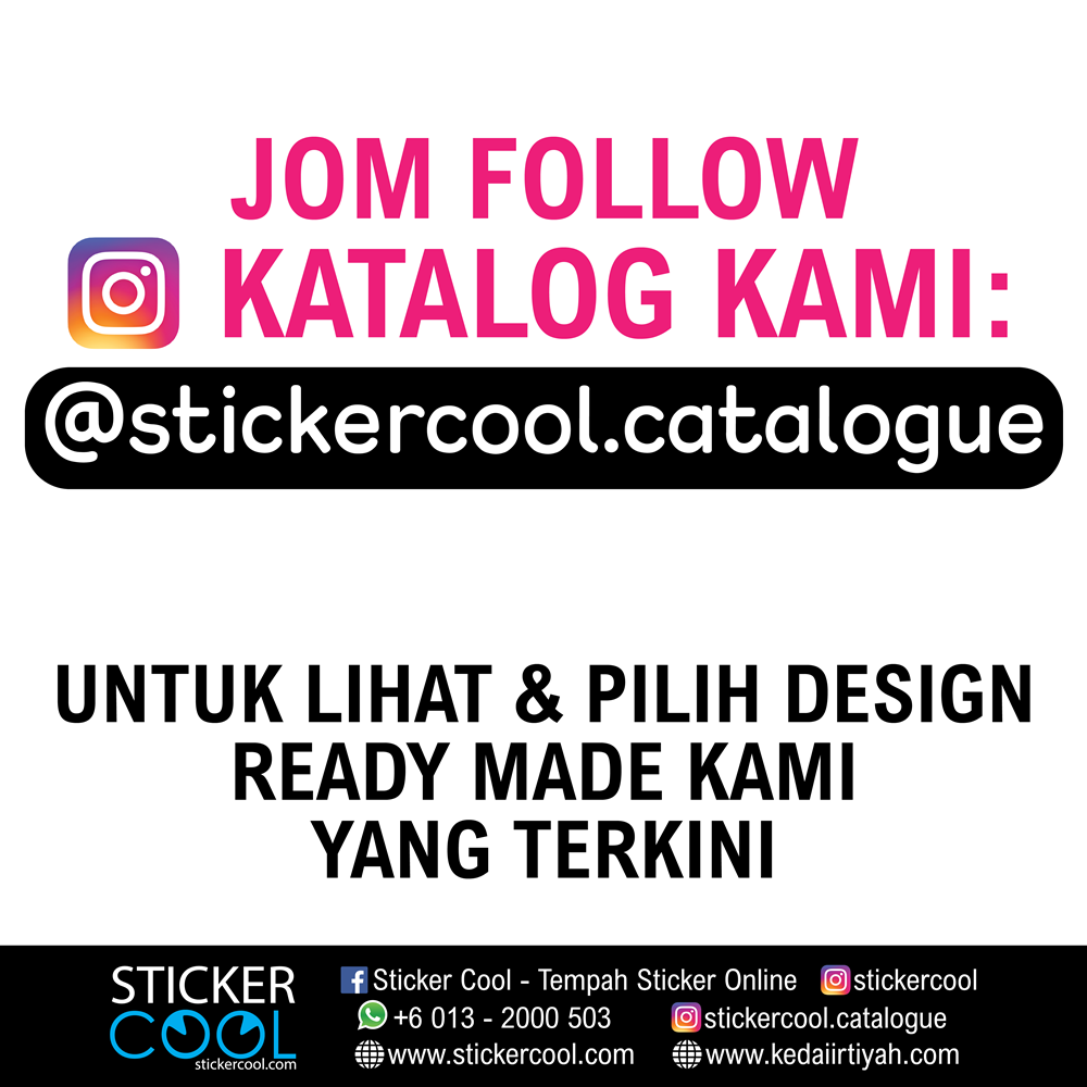 Jom Follow - Sticker Cool - Tempah Sticker Online