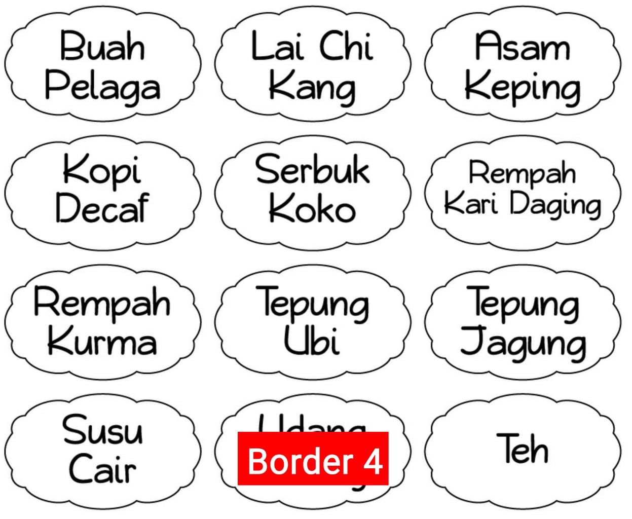 Sticker Dapur / Sticker Rempah - Sticker Cool - Tempah Sticker Online