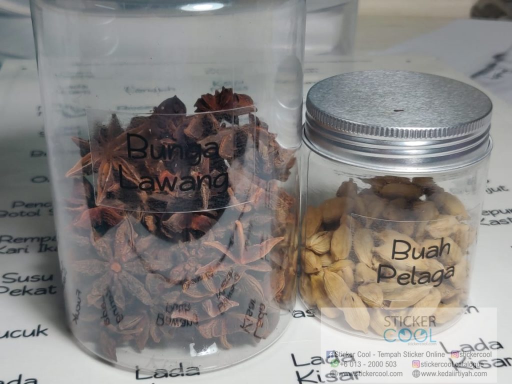 Sticker Dapur / Sticker Rempah - Sticker Cool - Tempah Sticker Online