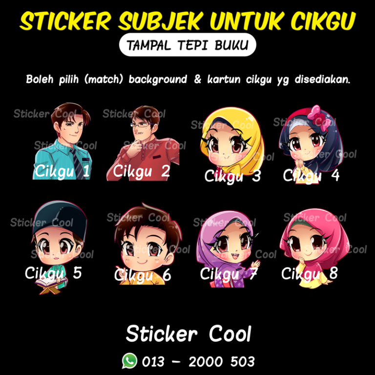 Sticker Subjek Untuk Cikgu Archives - Sticker Cool - Tempah Sticker Online